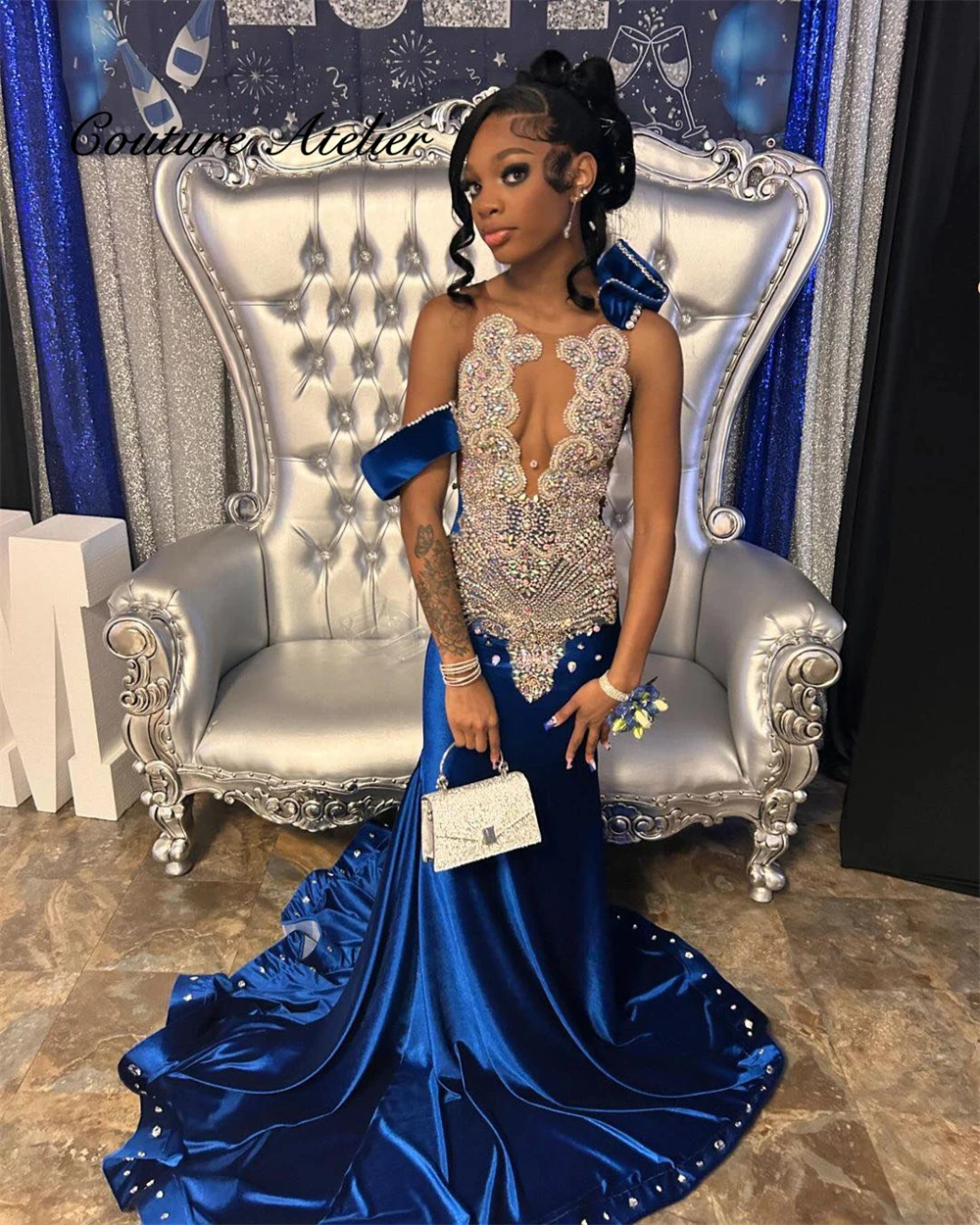 Sexy-Royal-Blue-See-Thru-Prom-Dresses-2024-For-Blackgirls-Mermaid-Dress-Party-Evening-Elegant ...