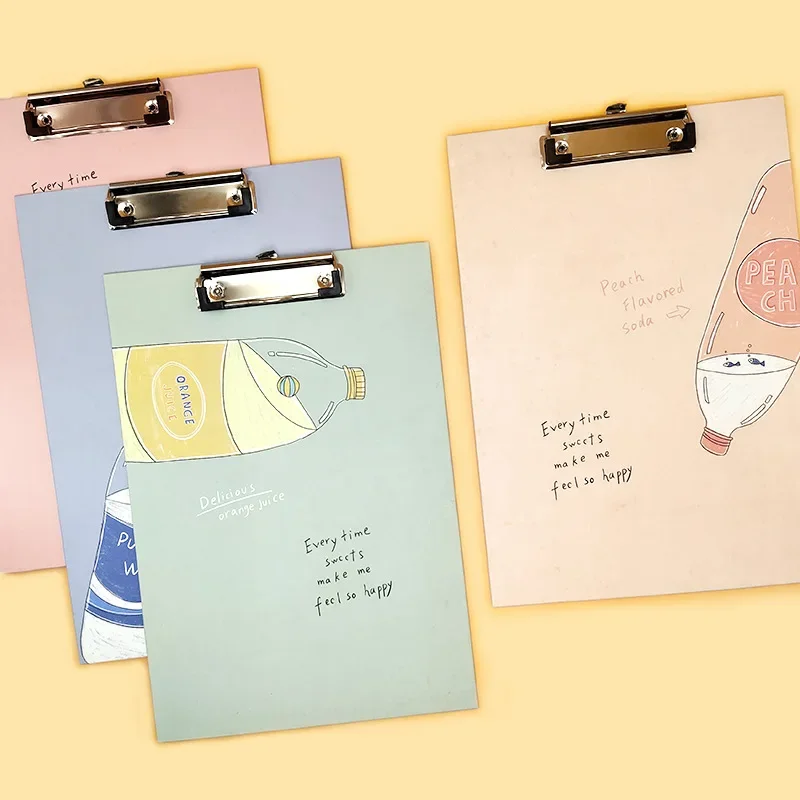 Cartoon-A4-Bill-Clipboard-Memo-Pad-Clip-Board-Loose-leaf-Notebook-File ...
