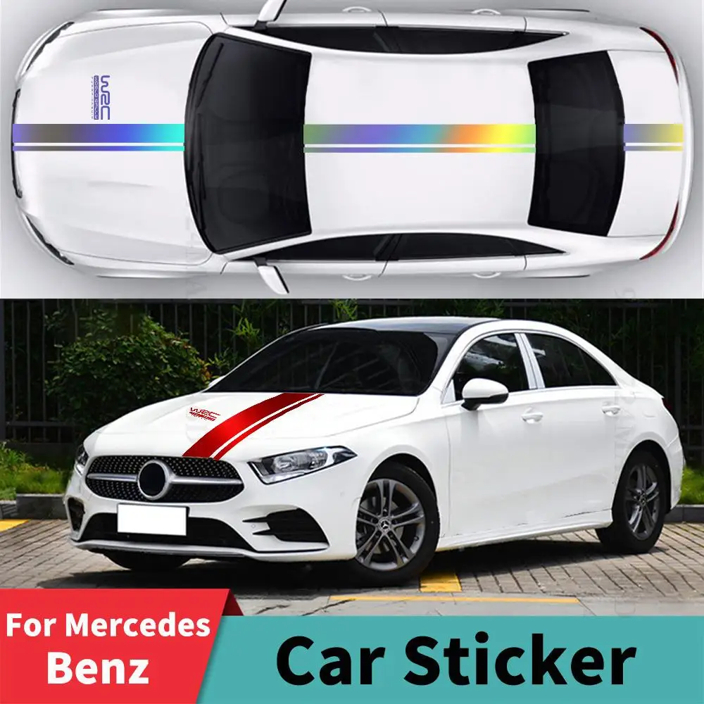 Hood Roof Sticker Trunk Boot Decal For Mercedes A W176 W177 B C W204 ...