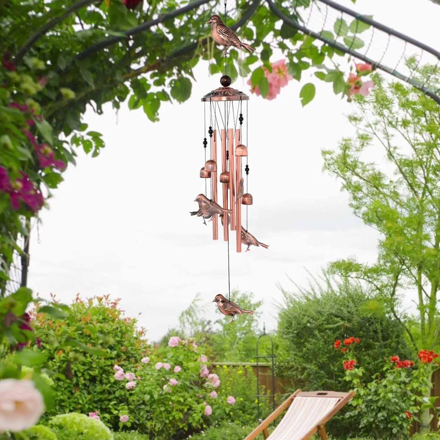 Carillon à vent,Carillon à vent en tube d'aluminium, carillons en fer ...