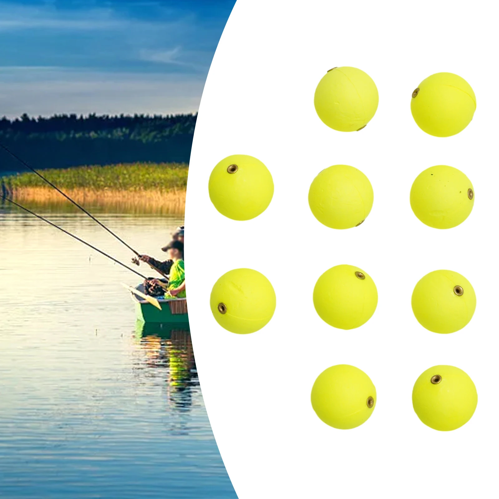 Floating-Bobbers-Indicator-Light-Weight-10pcs-Ball-Foam-EVA-Foam ...