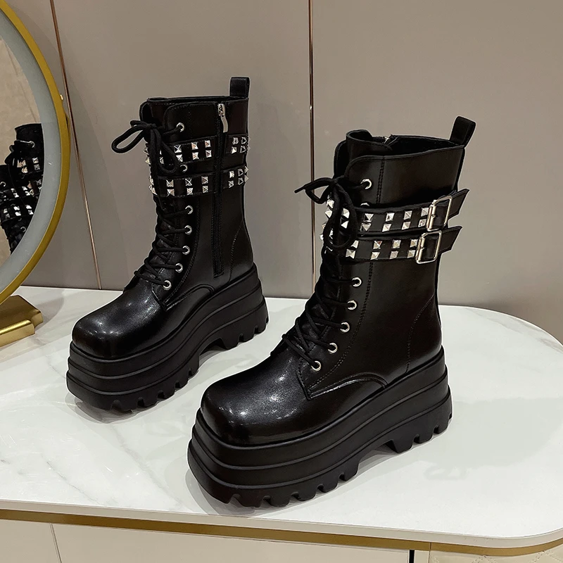 Goth Buckle Boots