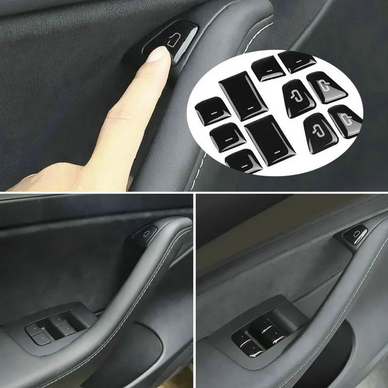 Car-Trim-Window-Switch-Door-Open-Button-Decoration-Sticker-For-Tesla ...