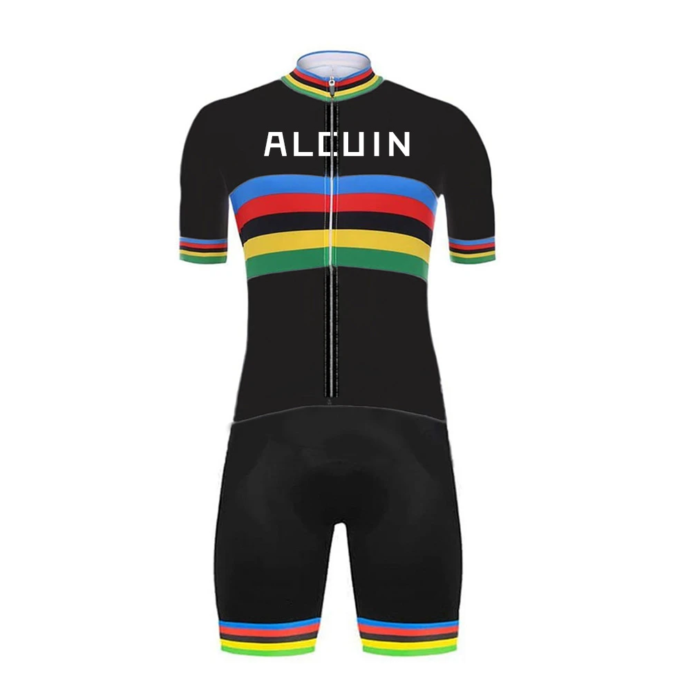 Black 2020 World Champion Cycling Jersey Set Pro Cycling Clothing Men ...