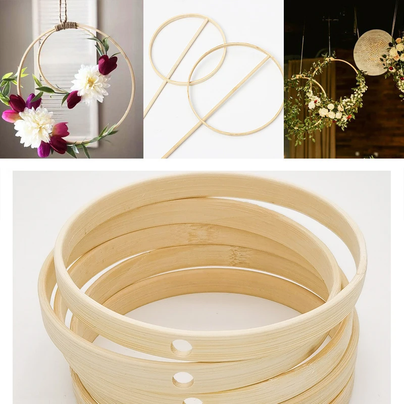 1Pc-10-26cm-Wooden-Ring-Wreath-Round-Bamboo-Circle-Home-Decoration-DIY ...