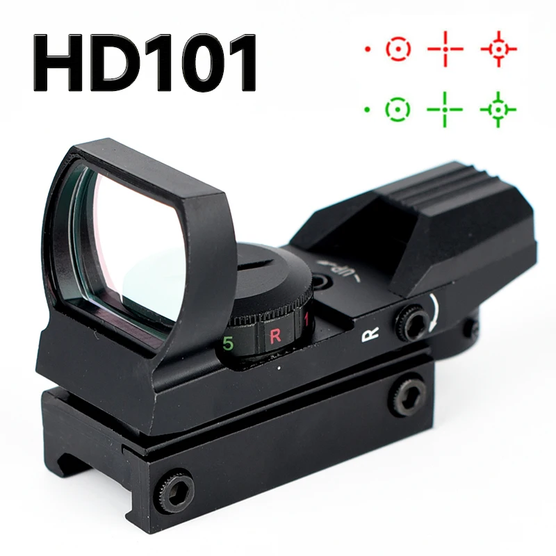 HD101-Red-Dot-Adjustable-Shooting-Aiming-Optical-Instrument-Reflection ...