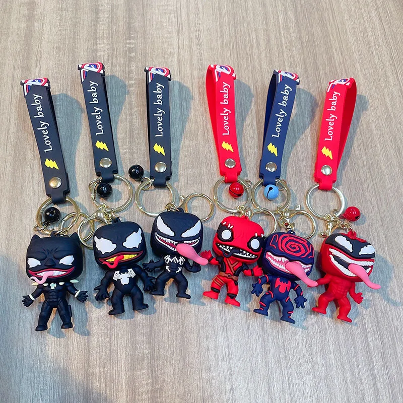 New-Kawaii-Cartoon-Venom-Doll-Keychain-Silicone-Cute-Deadly-Guardian ...
