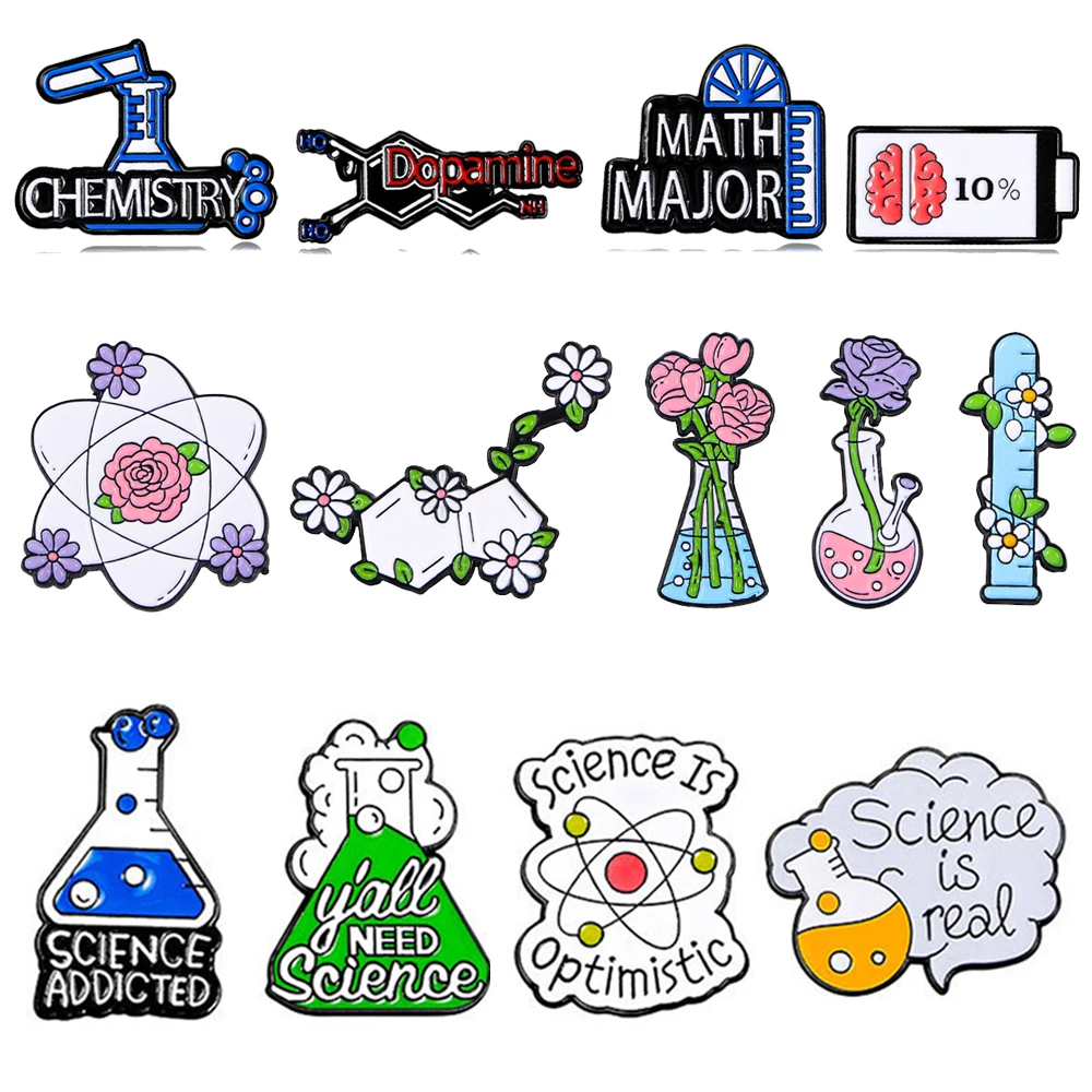 XEDZ-Creative-Science-Chemical-Enamel-Brooch-Punk-Molecular-Vase-Test ...