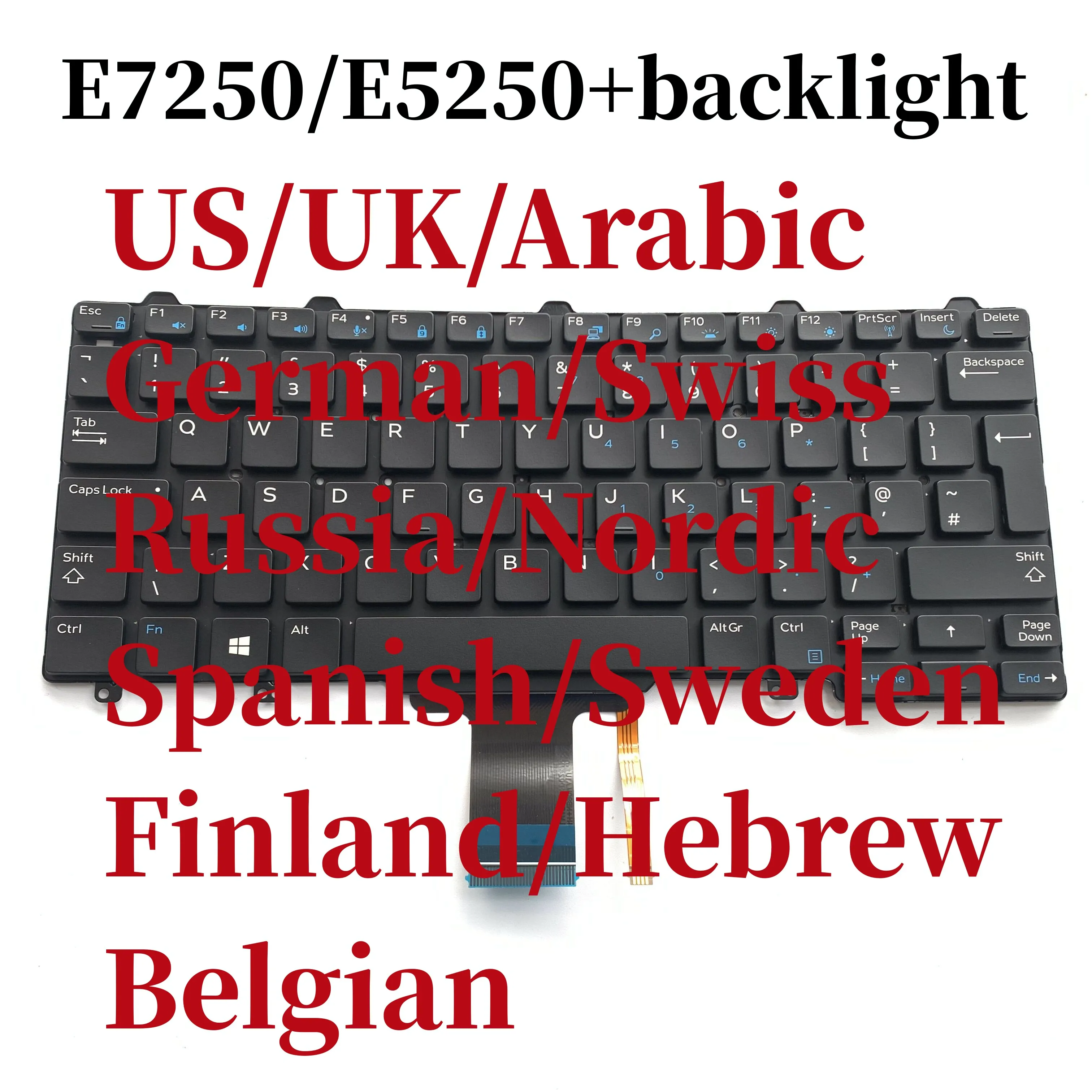 100-NEW-Original-For-Dell-Latitude-E7250-E5250-Laptop-Keyboard-with ...