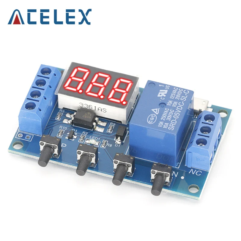 LED-Digital-Time-Delay-Relay-with-Acrylic-Case-DC-6-30V-On-Off-Trigger ...