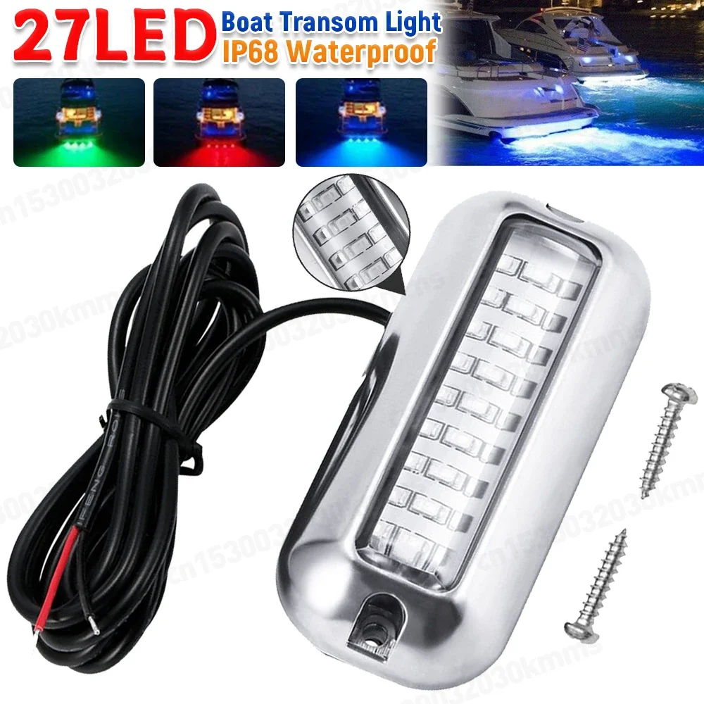 27LED Boat Transom Light Underwater Pontoon Marine Ship Boat ...