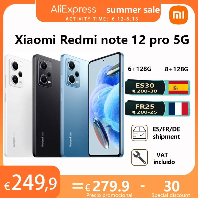 Global Version Xiaomi Redmi Note 12 Pro 5G SmartPhone 6.67 FHD AMOLED ...