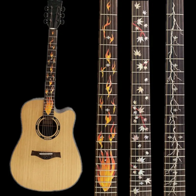 28 Styles Cross Inlay Decals Fretboard Sticker For Electric Acoustic ...