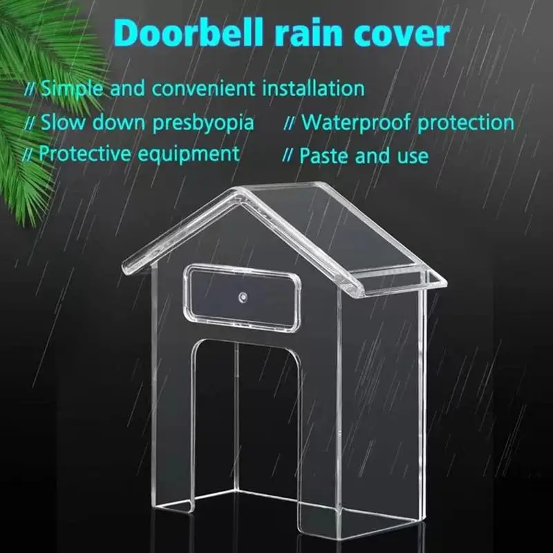 Doorbell-Rain-Cover-Universal-Visual-Transparent-Design-Protector-Cover ...