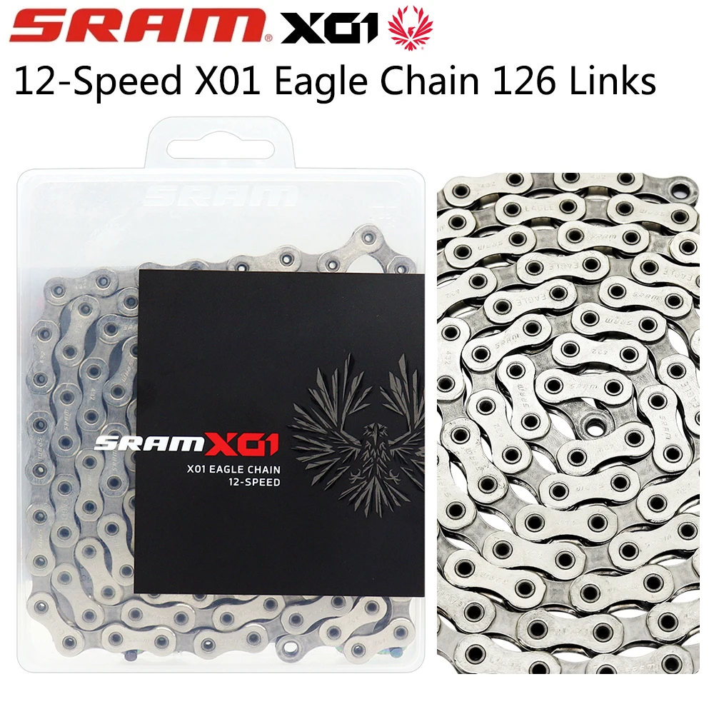 SRAM-X01-guia-Bike-Chain-12-Velocidade-126-Links-PowerLock-com-pino-oco ...