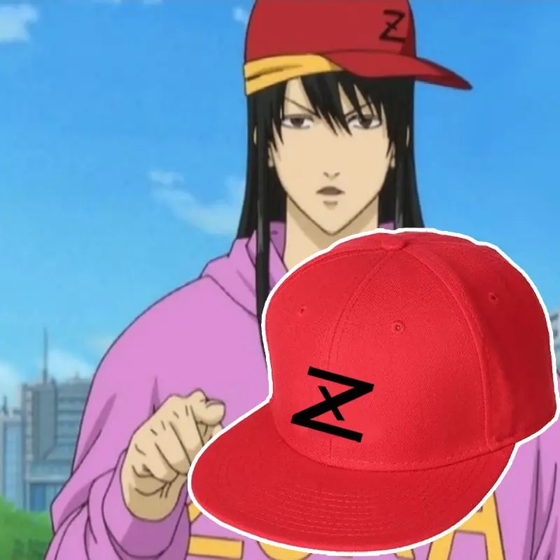 Katsura Kotarou Same Style Peaked Cap Zura Rap Hip Hop Red Hat Letter Z ...