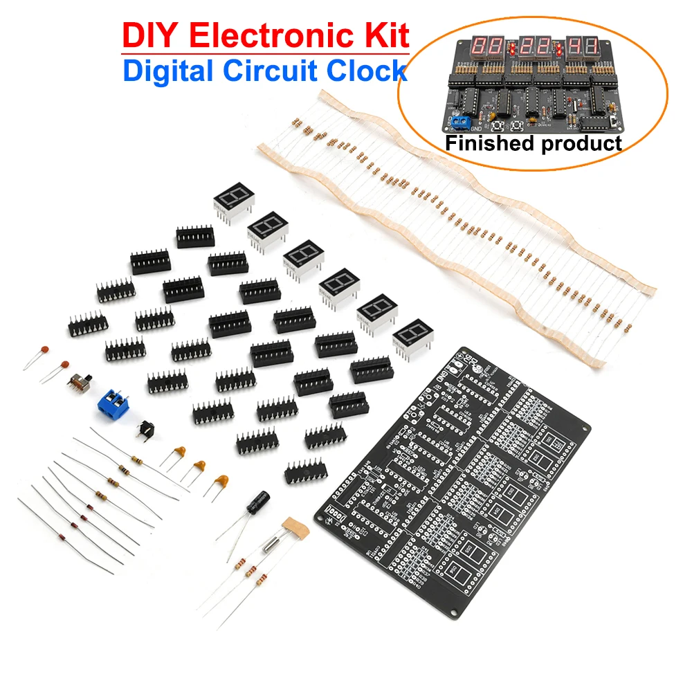 6-Digits-DIY-Clock-Kit-Auto-Display-Time-DIY-Alarm-Clock-Soldering ...