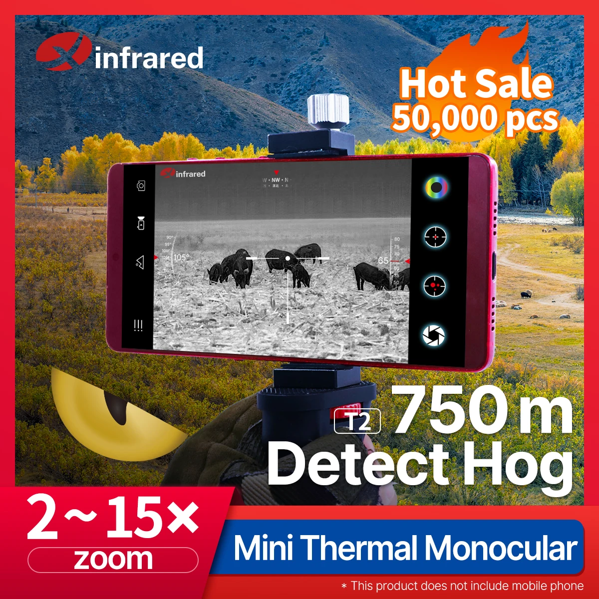 T2 Infiray Monocular Thermal Ir Camera Imager Infrared Imaging Night ...
