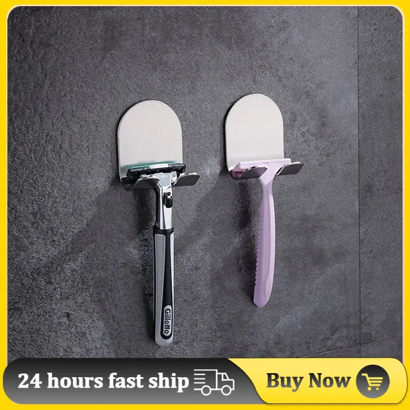 Bathroom-Shaving-Razor-Rack-Wall-Razor-Holder-Storage-Hook-Stainless ...