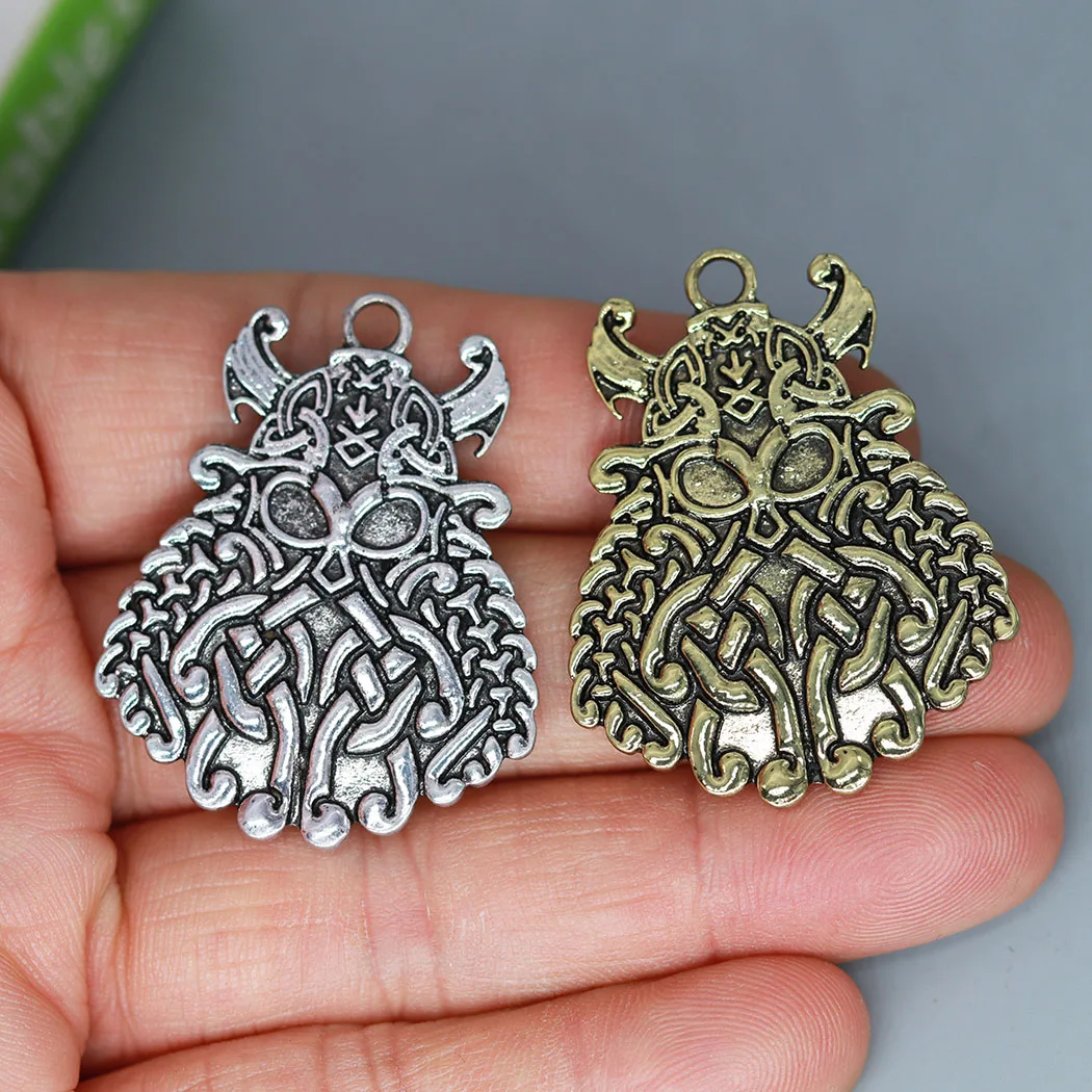 3Pcs/lot Pewter God Odin Viking Warrior Charm Pendant For DIY Necklace ...