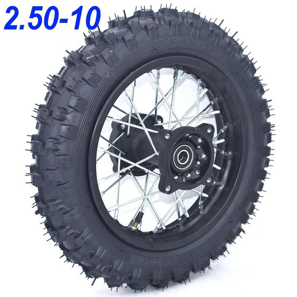 2-50-10-Front-Or-Rear-Wheel-10-inch-Tire-Steel-Rims-Circle-Aluminum-Hub ...