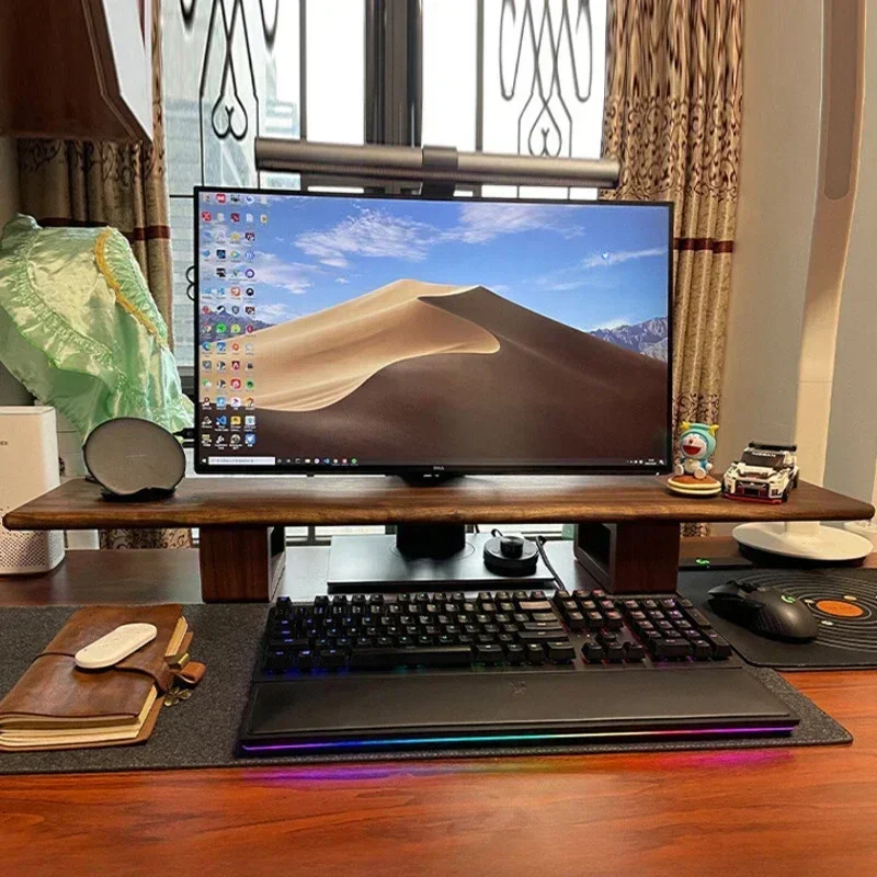 Soporte-de-montaje-de-Monitor-de-ordenador-n-rdico-Base-de-goma-madera ...