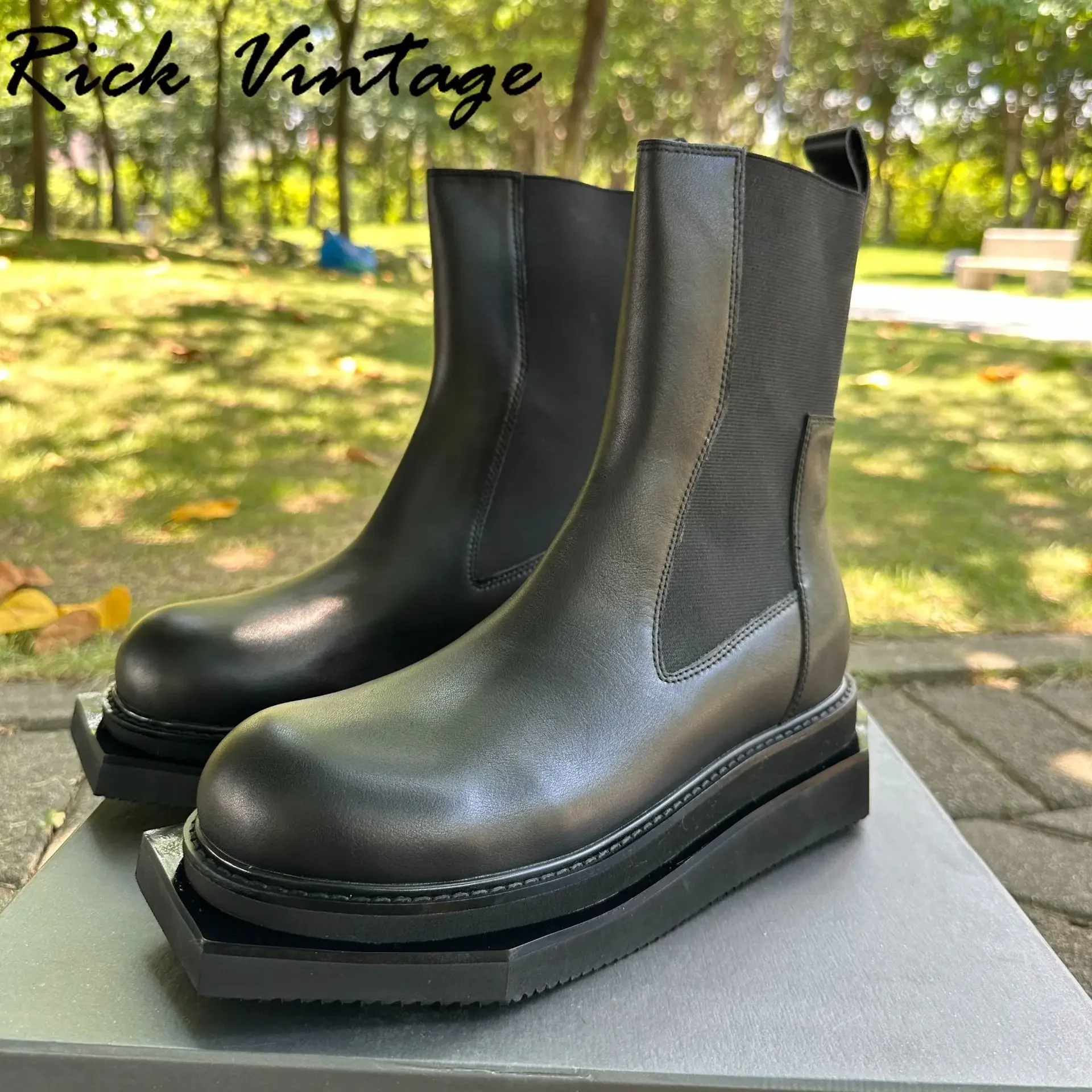 Rick-Vintage-Luxury-Design-Men-Chelsea-Boots-Men-Shoes-Thick-Sole-Real ...