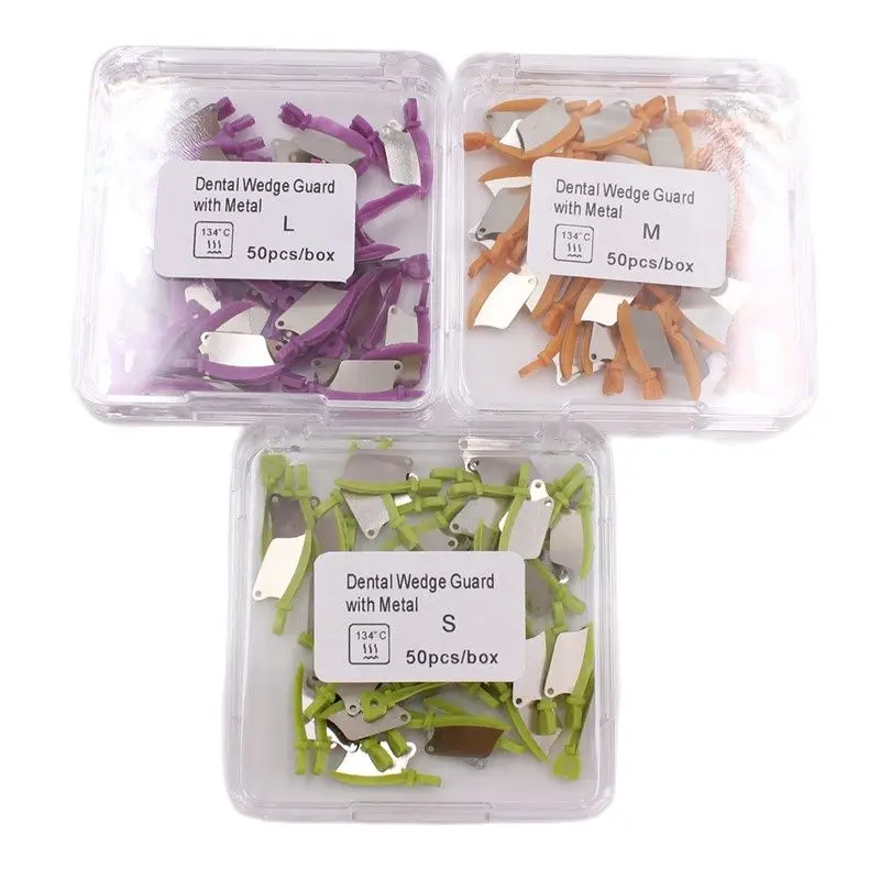 50Pcs-Box-Dental-Prime-Teeth-Interproximal-Plastic-Wedge-Guard-With ...