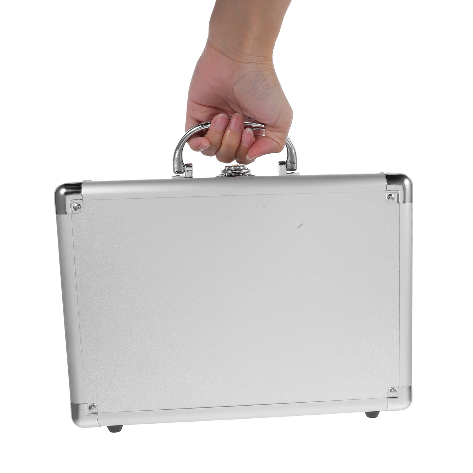 Aluminum Alloy Small Briefcase Hard Case Hand Carry Storage Box Makeup ...