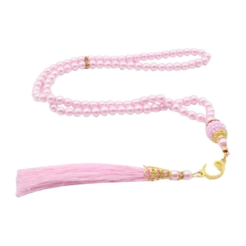 Imitation Pearl 99-Beads Prayer Beads Bracelet Eid Muslims Festival ...
