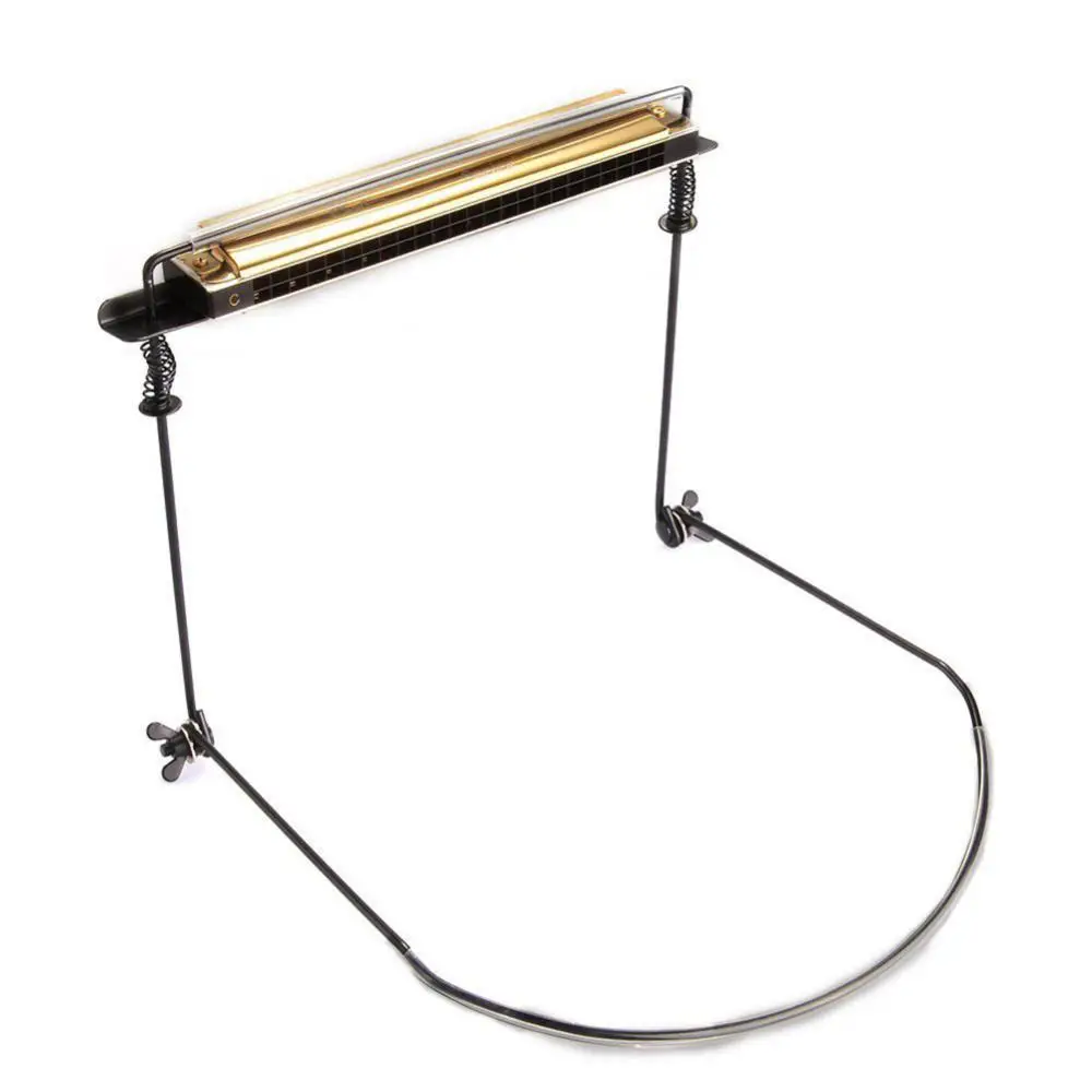 Harmonica-Hanging-Metal-Adjustable-Mouth-Organ-Neck-Holder-Stand-10 ...