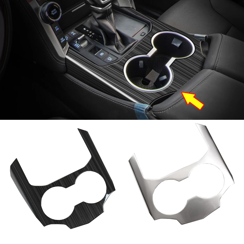 Land-Cruiser-300-2022-2023-Silver-Black-Stainless-Cup-Holder-Trim-Cover ...