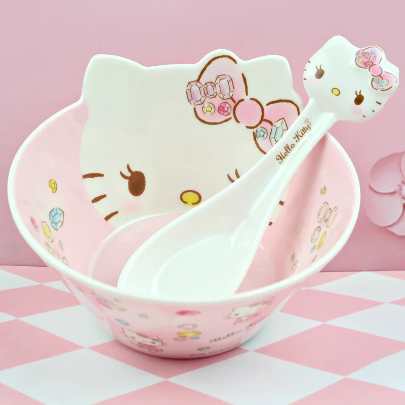 Kawaii-Sanrio-Miniso-Cutlery-Hello-Kitty-Bowl-Cute-Cartoon-Sanrio-Baby ...