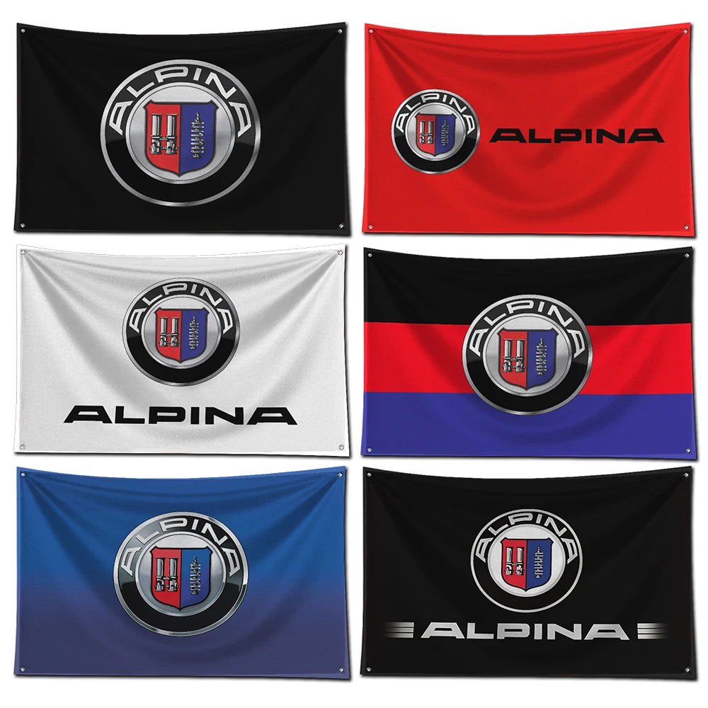 3x5-Ft-Sports-Car-Flag-Polyester-Digital-Printing-Car-Banner-Alpinas ...