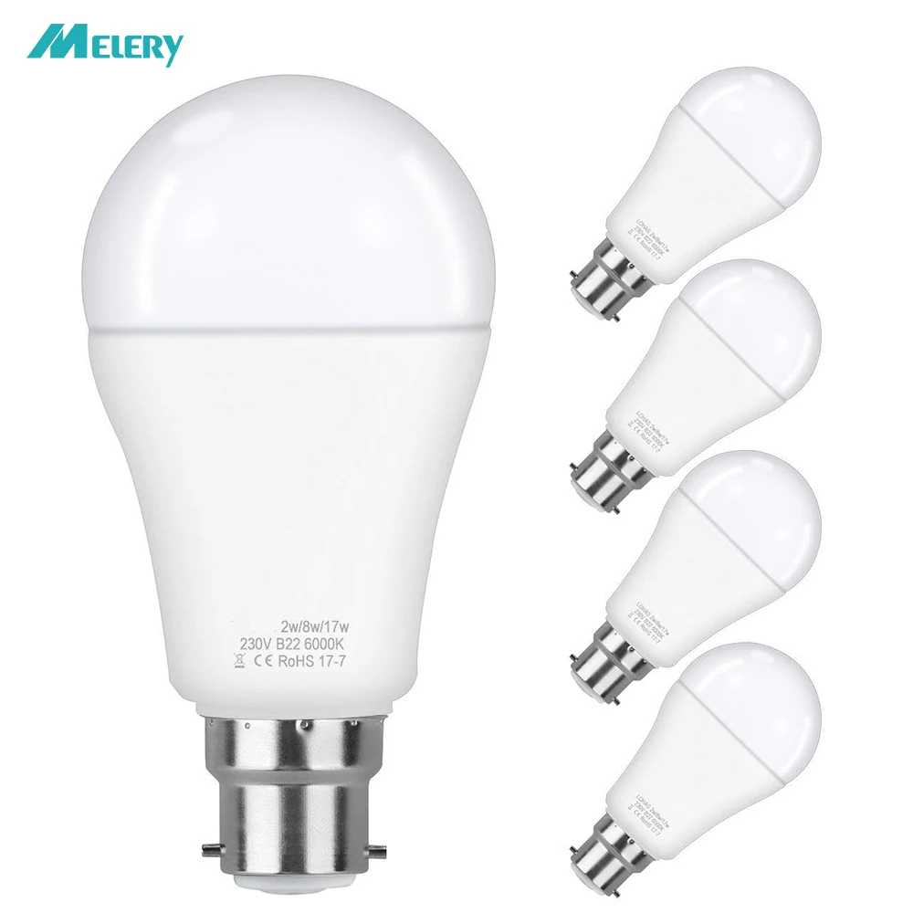 B22 Bayonet LED Light Bulb Warm White 2700K Daylight 6000K Ball Bulbs ...