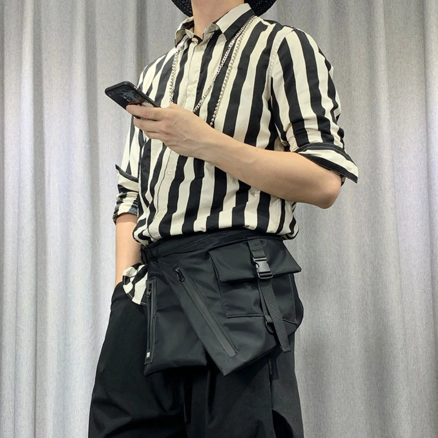 2024 Techwear Style Punk Hip Hop Irregular Apron Fanny Pack Men Women ...