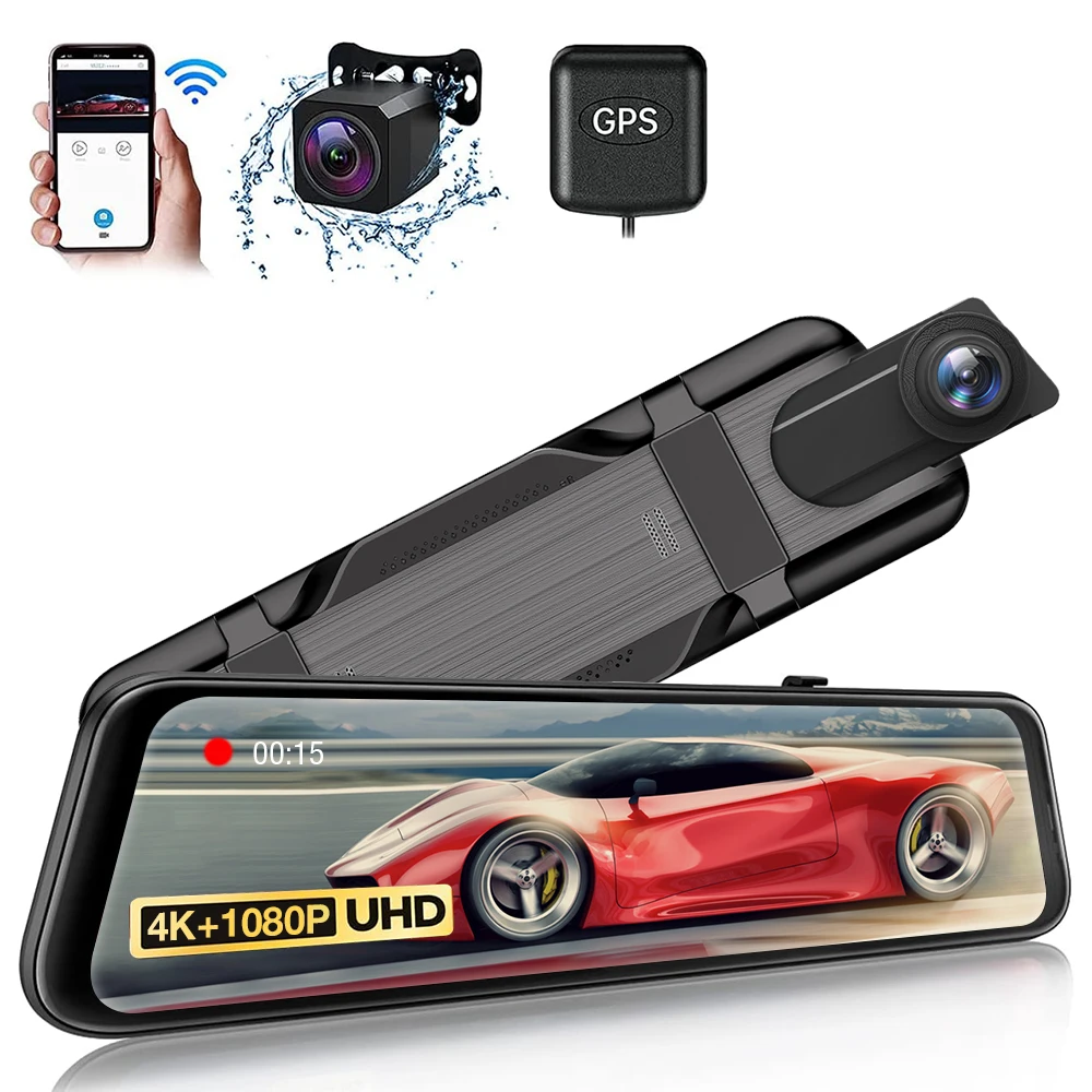 4K-Rearview-Mirror-DVR-CAR-DVR-Dual-Dash-Cam-4K-Mirror-Black-Box ...