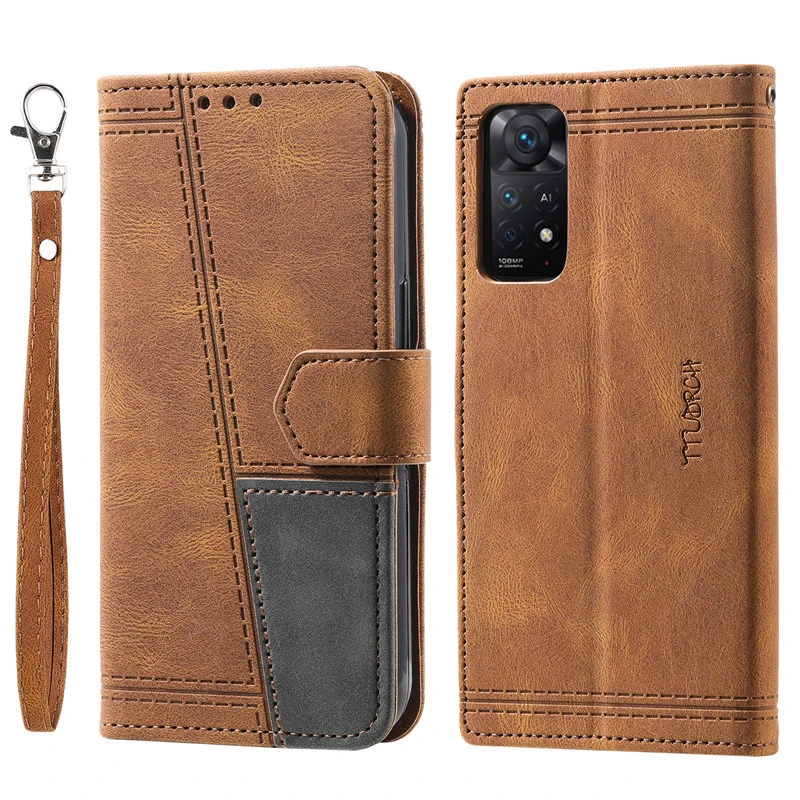 Funda de cuero con tapa y correa para XiaoMi RedMi Note 11, 11S, 10S, 9 ...