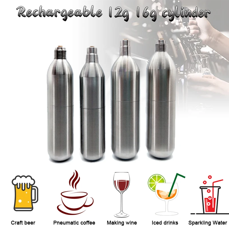 Refillable-CO2-Cartridges-12g-16g-Small-Pond-Canister-Rechargeable-Air ...