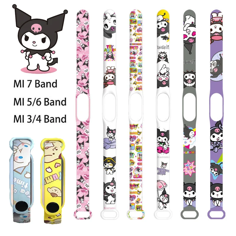 Sanrio-Kuromi-Girls-Cartoon-Strap-for-Xiaomi-Mi-Band-7-6-3-5-4-Kawaii ...
