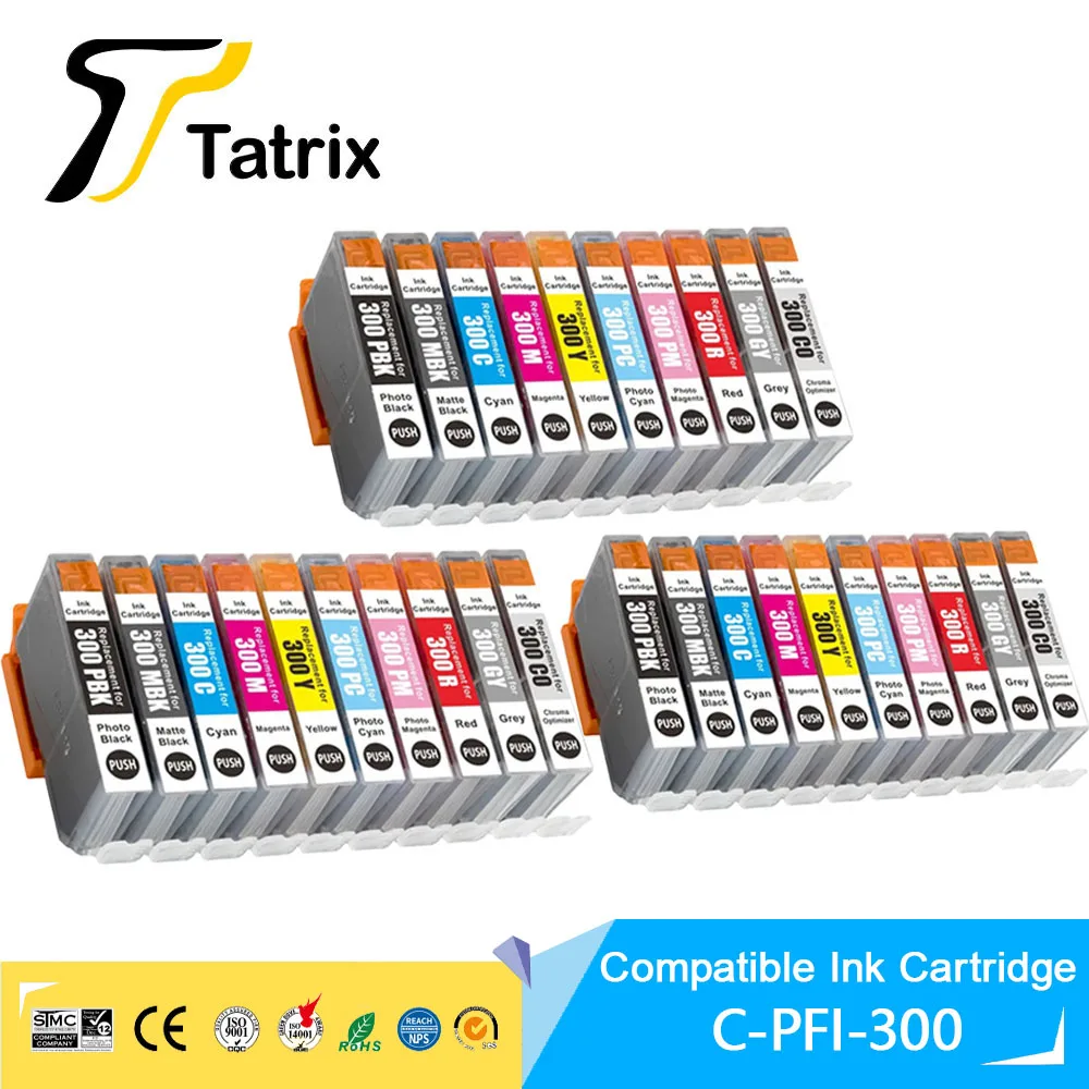 Tatrix-PFI-300-PFI300-Premium-Color-Compatible-Printer-Inkjet-Ink-Cartridge-for-Canon ...