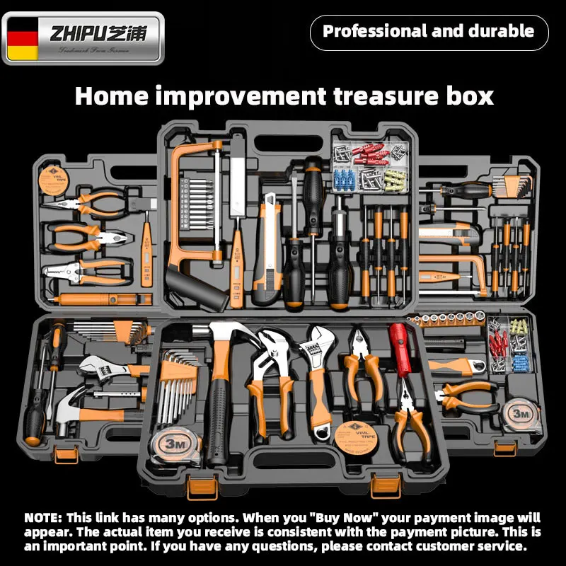 Complete-Tool-Set-Hand-Toolbox-Home-Repair-Tool-Kit-Woodworking-Wrench ...