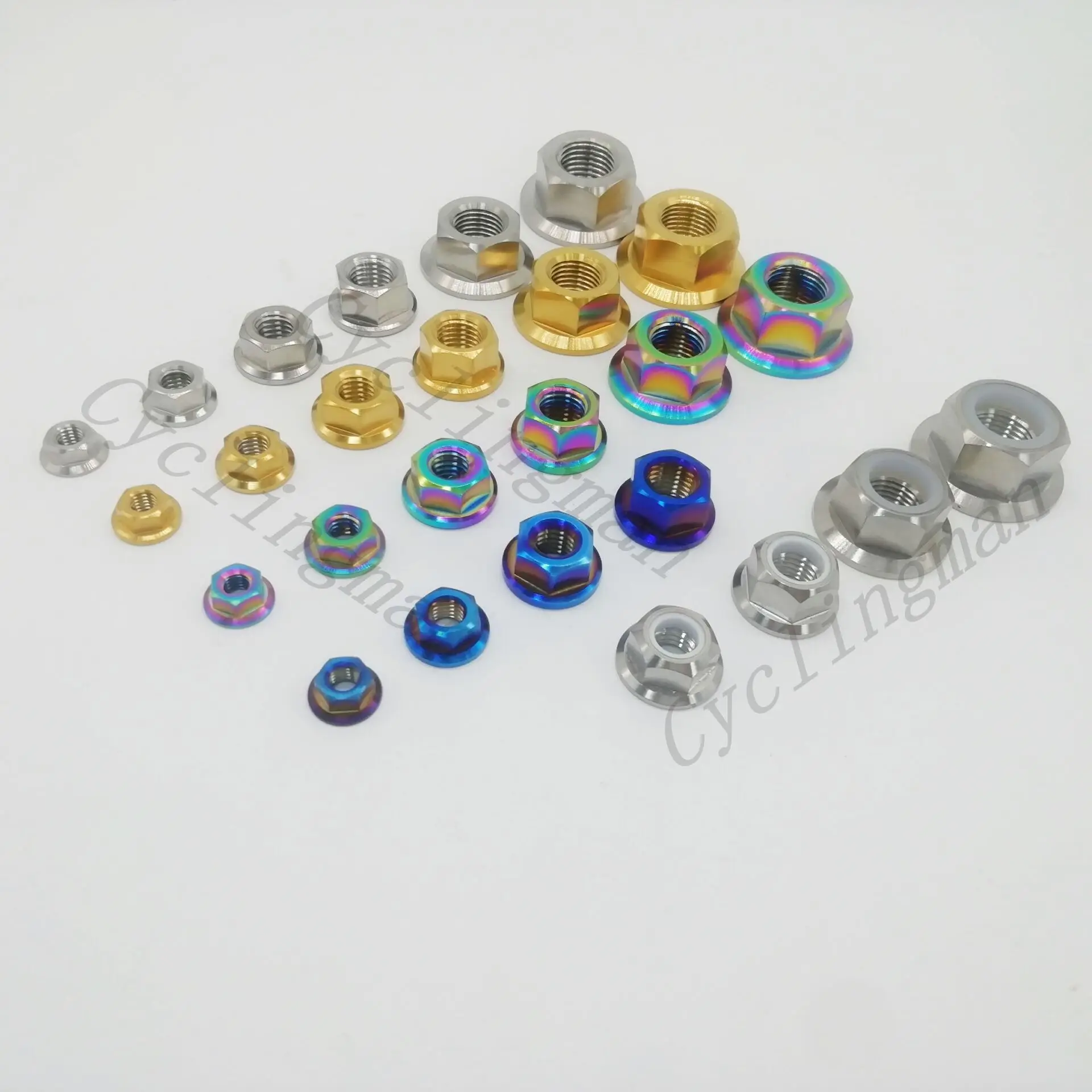 CyclingMan Titanium M5 M6 M8 M10 M12 M14 Flange Nut Srew Bolts for ...