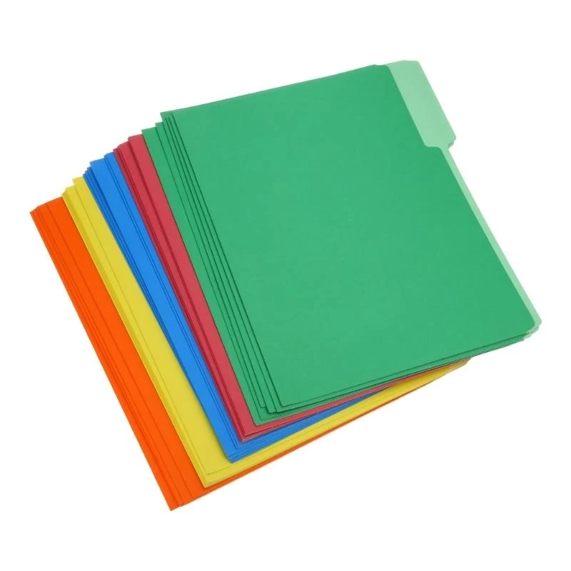 30 Pieces Paper File Folders Letter Size Paper Folders 5 Assorted ...