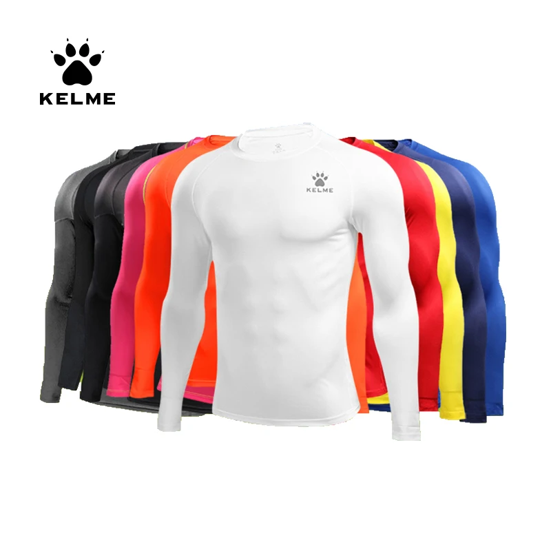 KELME-T-shirts-de-course-manches-longues-pour-hommes-chemises-de-Compression-collants-de-sport ...