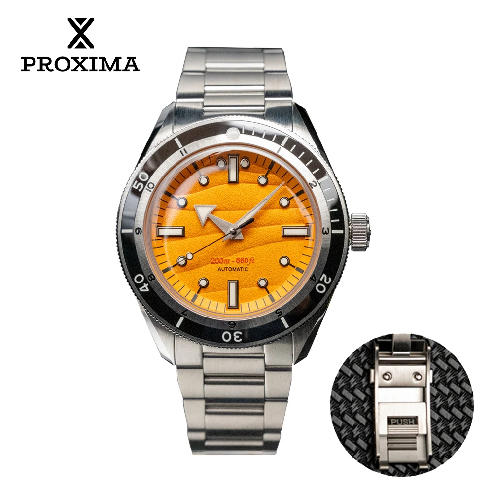 Proxima-PX1711-1A-Men-s-Watch-Sand-Dial-39mm-Automatic-Mechanical-Watch ...