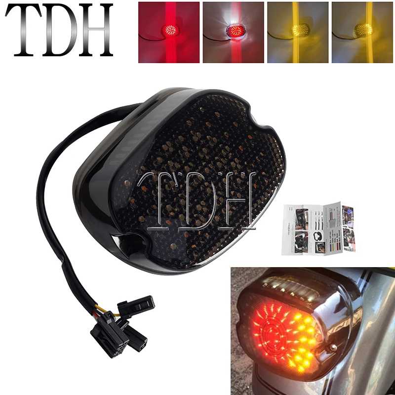 LED-Taillight-Tail-Lamp-w-Braking-Turn-Signal-Light-for-Harley ...