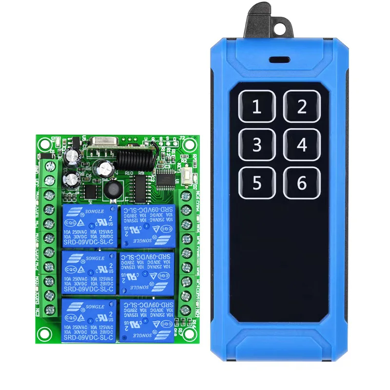 Universal-433mhz-DC12V-24V-6-channel-RF-Wireless-Remote-Control-switch ...