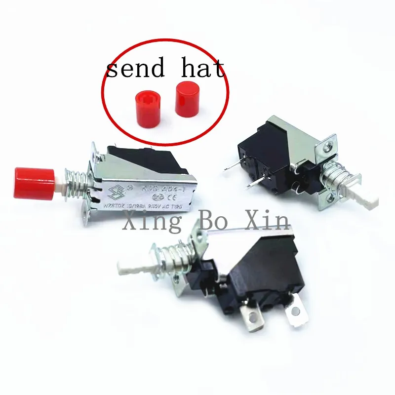 5pcs 10a 250v Ac Spst 2 Pins Push Button Power Switch Kdc-a04-1(88 )100 ...