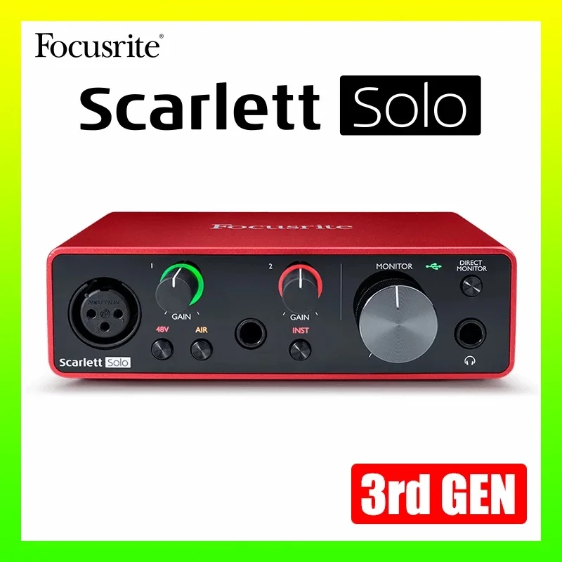 New-upgraded-Focusrite-Scarlett-Solo-3rd-gen-USB-audio-interface-guitar ...